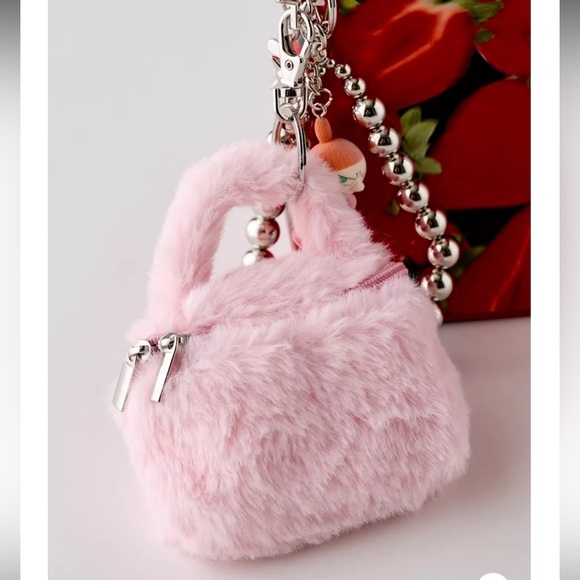 Urban Outfitters | Accessories | Mini Fluffy Bag Keychain | Poshmark